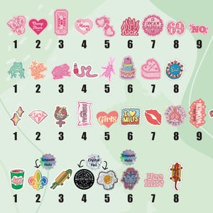 Small Pink No Mini Stickers Waterproof Waterbottle Stickers Tiny ...