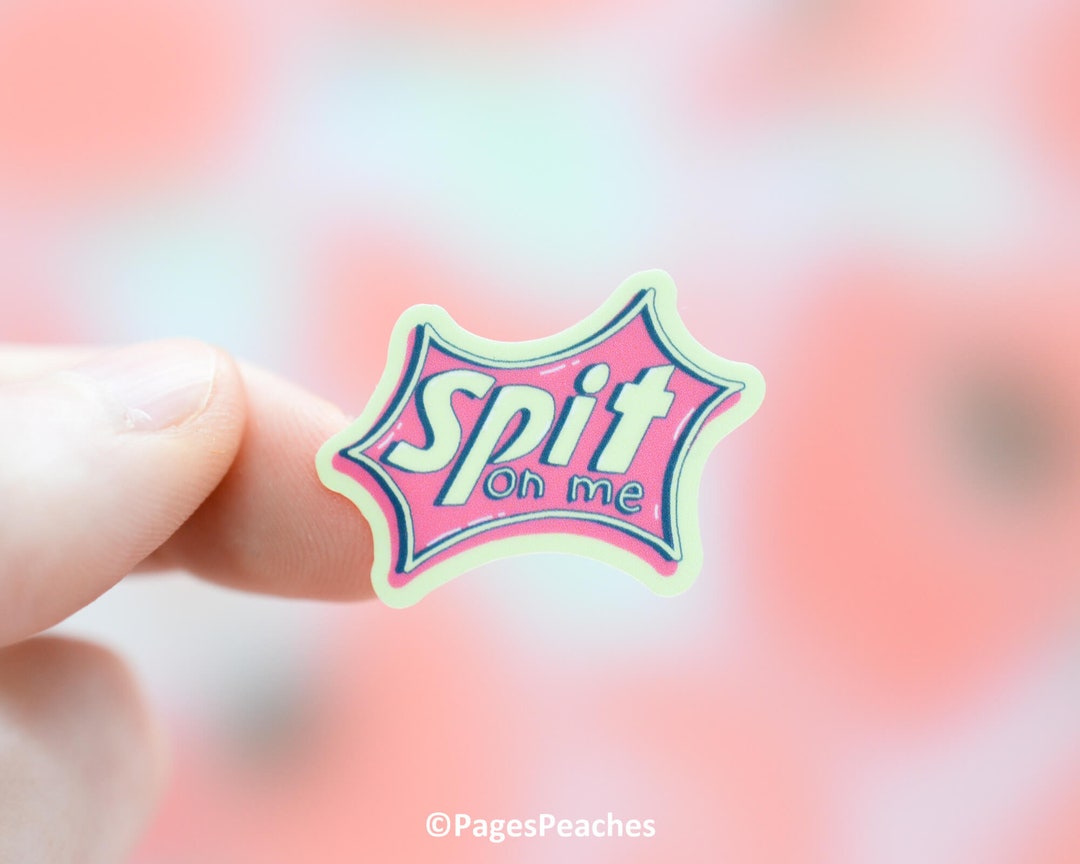 Tiny Waterproof Stickers - Spit on Me Waterbottle Phone Case Decals - Etsy