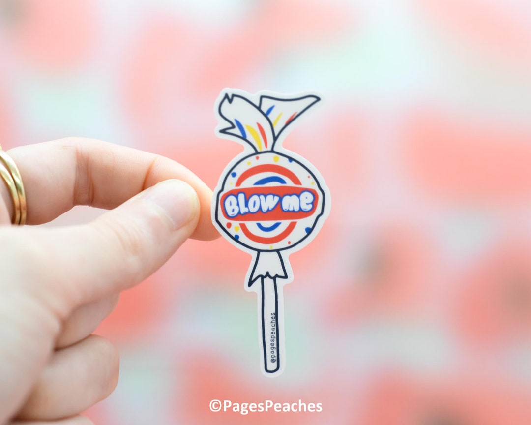 Large Blow Me Lollipop Sticker Kinky Bdsm Sticker Etsy