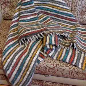 Wool Blanket Throw, Wool Rug, Woven Rug, Wool Coach Cover, Sofa Cover ...