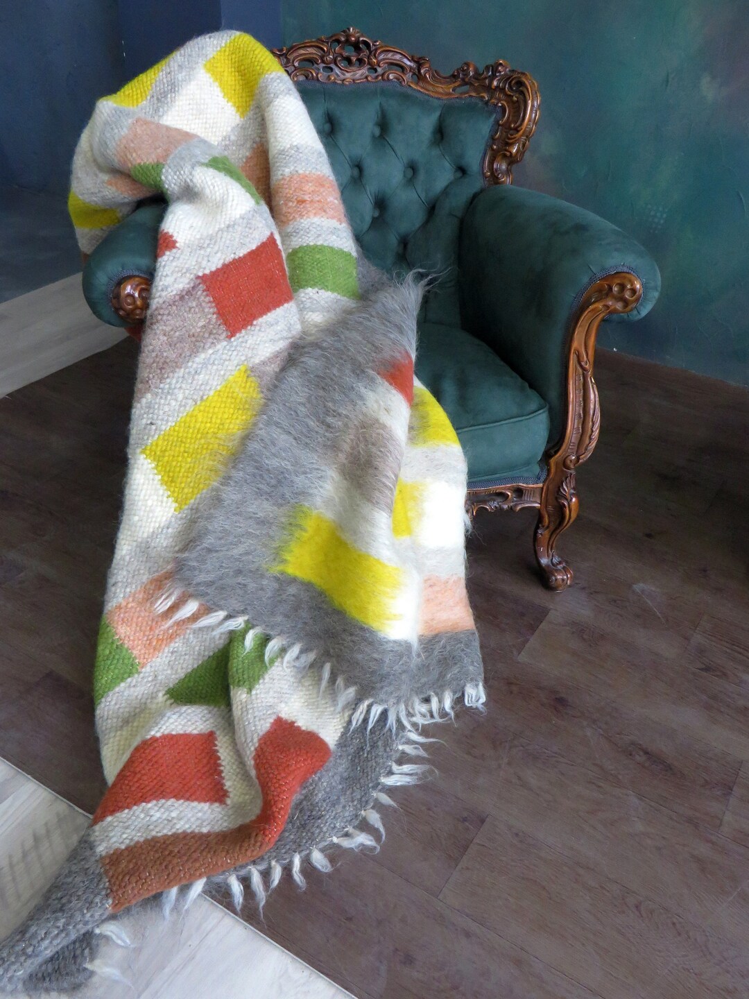 Handwoven Wool Blanket: Carpathian Hutsul Lizhnyk Throw - Etsy