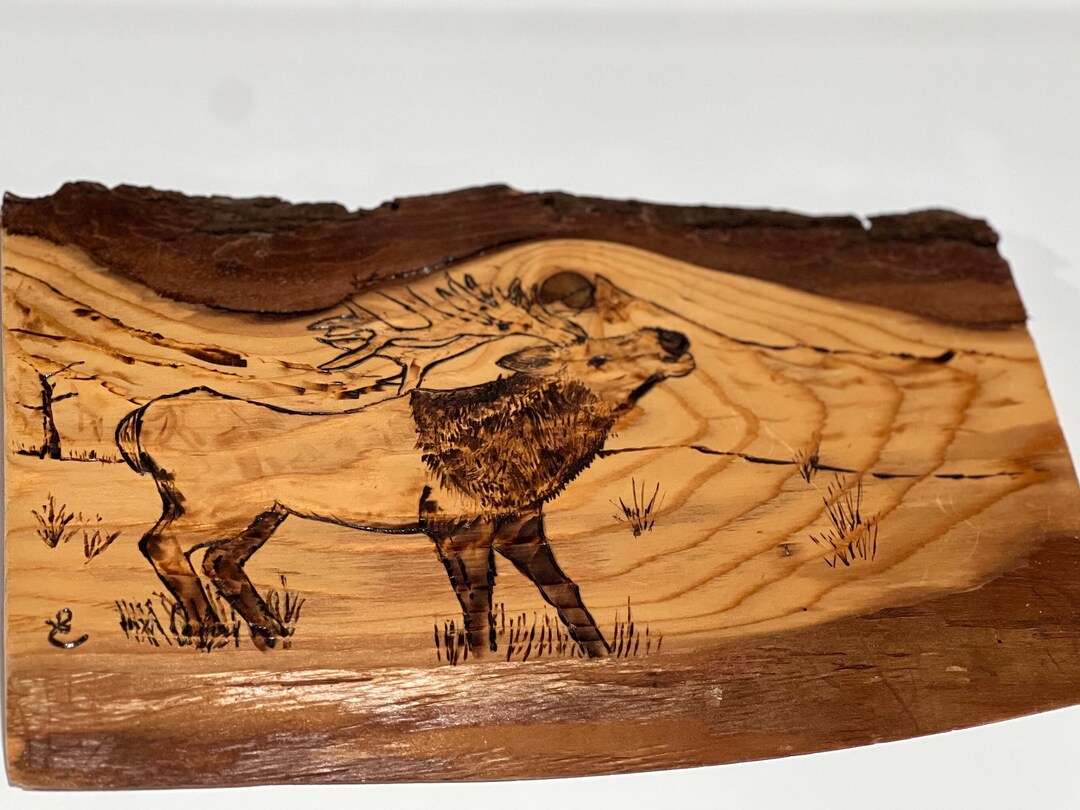 Elk Wood Burning Wall Hanging Pyrography - Etsy