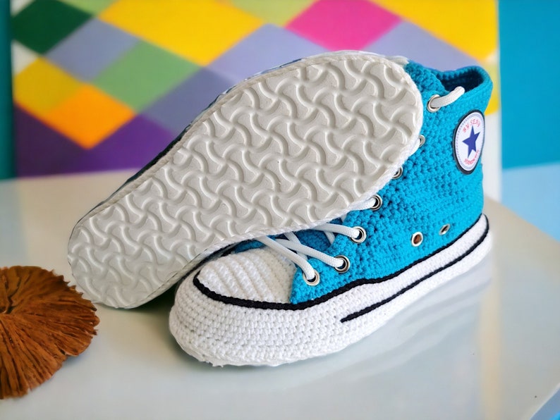 Crochet Converse-style Knitted Slippers - Warm Winter Slip-ons for Men ...