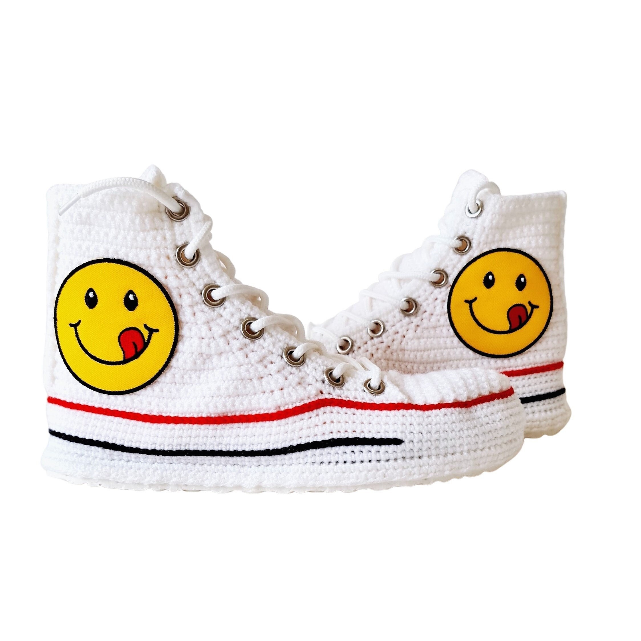 Emoji Sneakers, Custom Tennis Shoes, Emoticon Shoes, Smiley Face Shoes ...