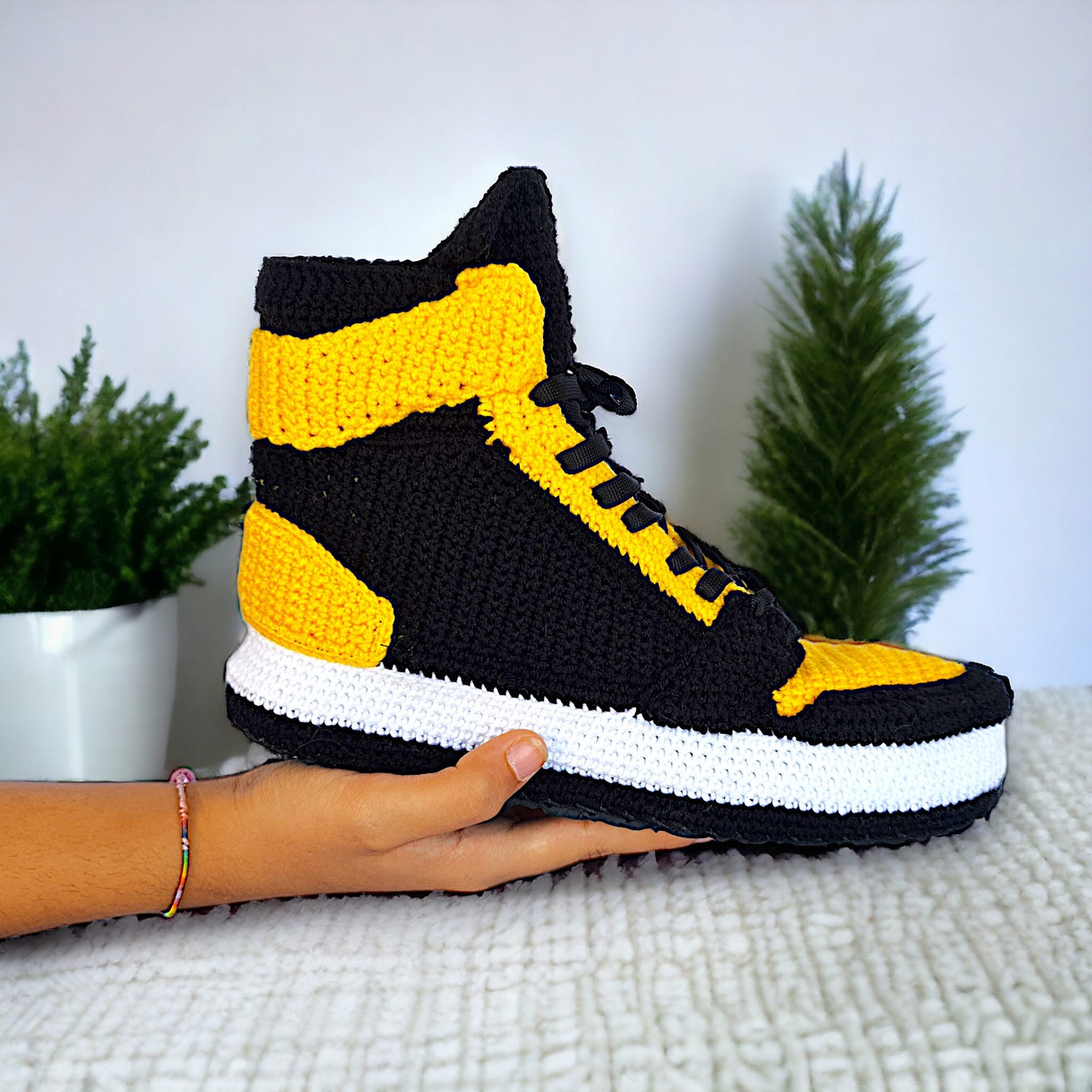 Jordan Custom Knitted Sneakers Slippers - Comfy Basketball Home Shoes ...