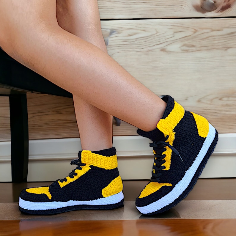 Jordan Custom Knitted Sneakers Slippers - Comfy Basketball Home Shoes ...