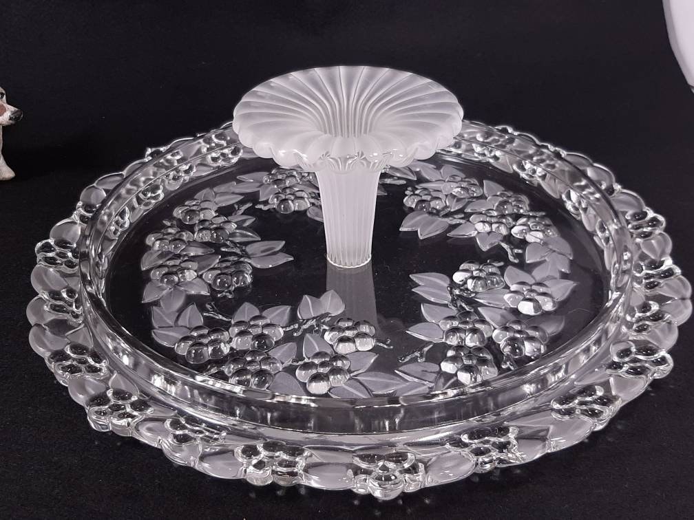 Vintage Mikasa Walther Crystal Cake Stand Made in W. Germany, Flowers ...