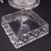 Vintage Pressed Glass Square Compote on Pedestal With Round - Etsy