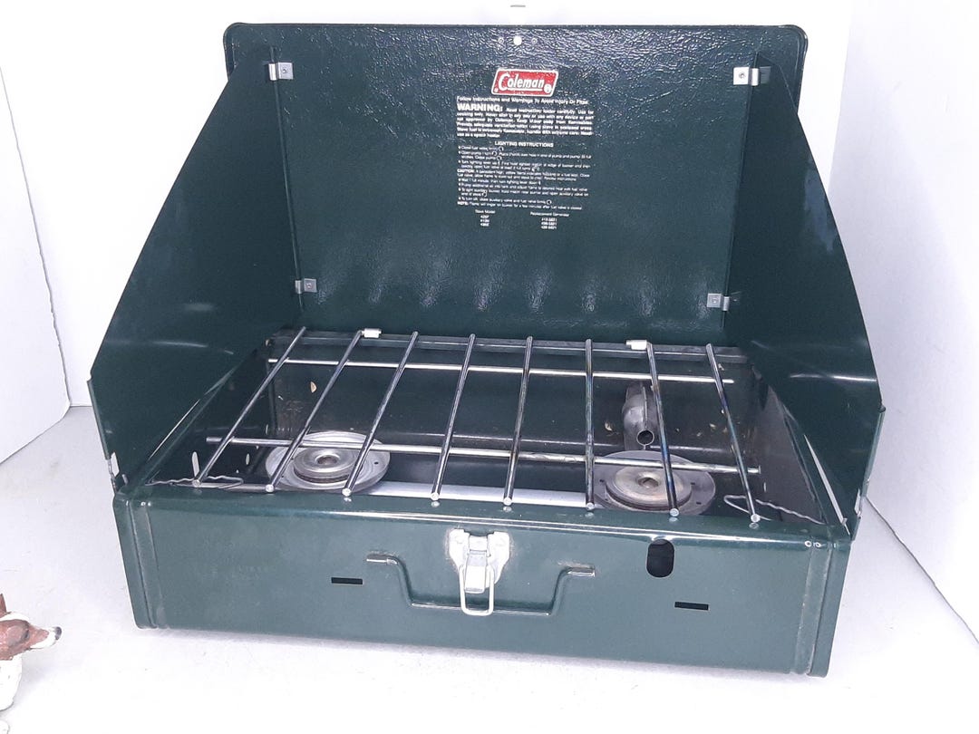 Vintage 1987 Coleman 425F Two Burner Camp Stove Without Gas Tank, Excellent Used Condition ...