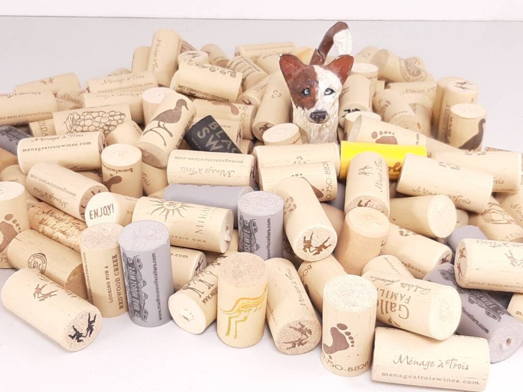 Bulk Used Wine Corks, 150 Synthetic Wine Corks, 1lb 8oz, Assortment of ...