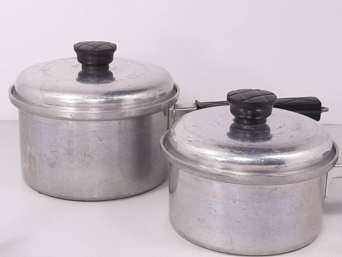 Pair of Vintage Maid of Honor Chef Quality Rolled Aluminum 1qt - Etsy