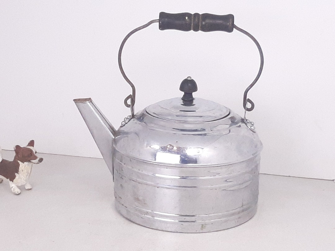 Vintage Revere Chrome Plated Solid Copper Tea Kettle With Wire Bail Arm ...