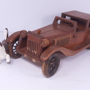 Vintage Handmade Wooden 1927 Bugatti Royale Model Car, 15" Long ...