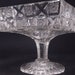 Vintage Pressed Glass Square Compote on Pedestal With Round - Etsy