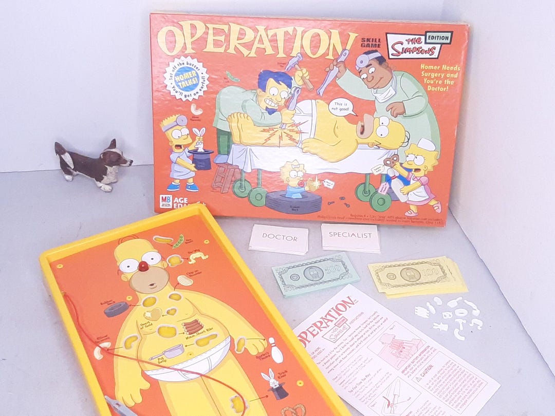Vintage 2005 the Simpsons Edition Operation Game With Box, Talking ...