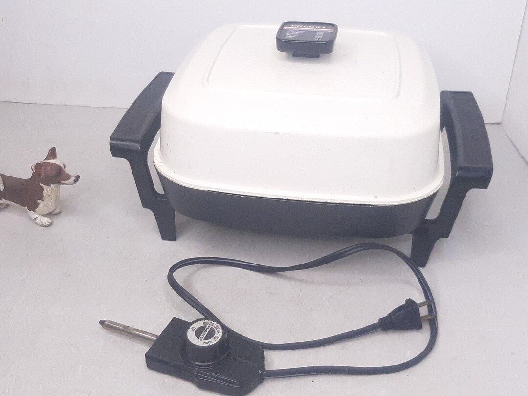 Vintage Presto 10.5" Square Electric Frying Pan With Teflon Coating and ...