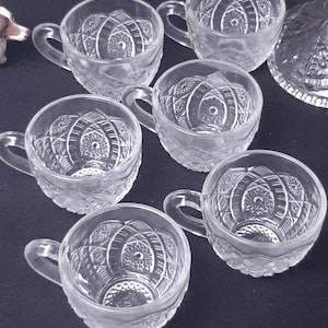 Vintage Thatcher Glass Mckee the Yorktown 14pc. Crystal Punch Set With ...