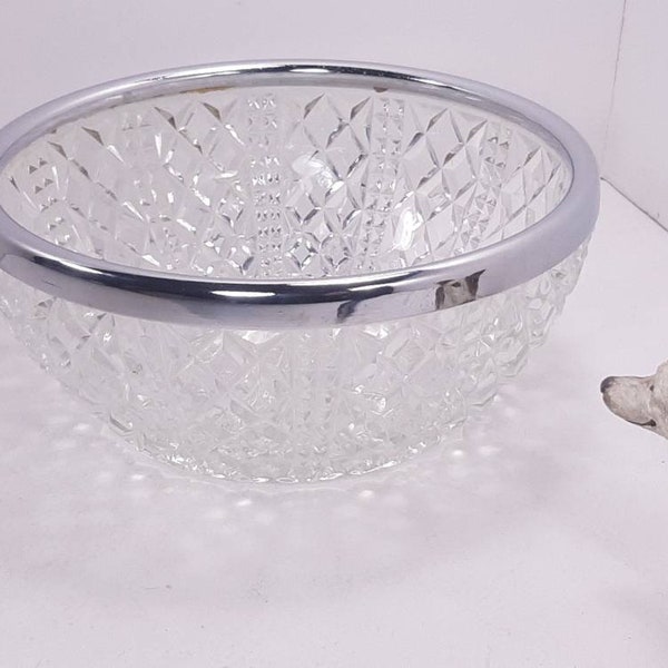 Silver Rim Bowl - Etsy