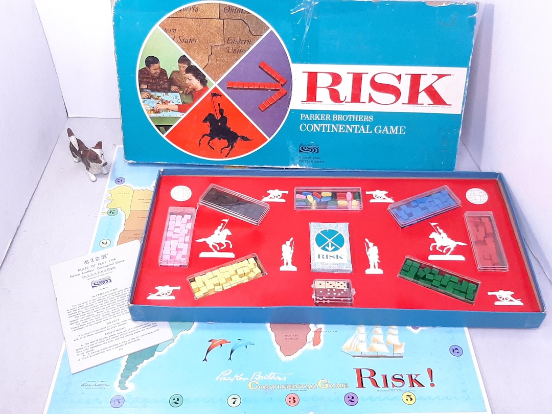 Vintage 1968 Risk Board Game by Parker Bros., Complete, Game in Good ...
