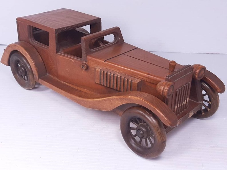 Vintage Handmade Wooden 1927 Bugatti Royale Model Car - Etsy