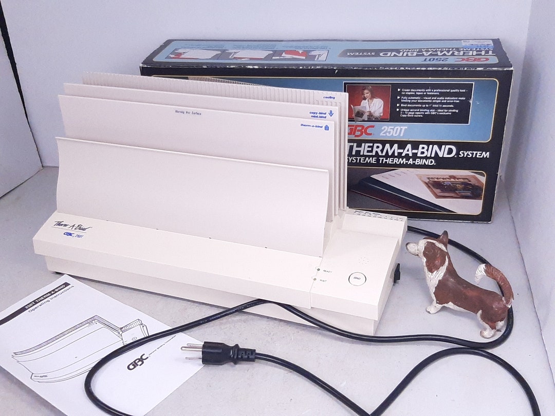 Vintage GBC 250T Therm-a-bind Binder With Manual and Box, Excellent ...