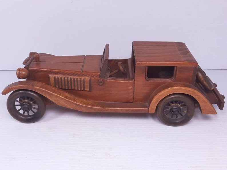 Vintage Handmade Wooden 1927 Bugatti Royale Model Car - Etsy