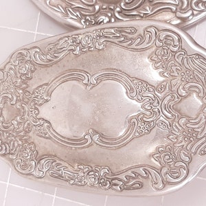 Vintage Nickelplate Ornate Hand Mirror; Brush and Comb, Brittle ...