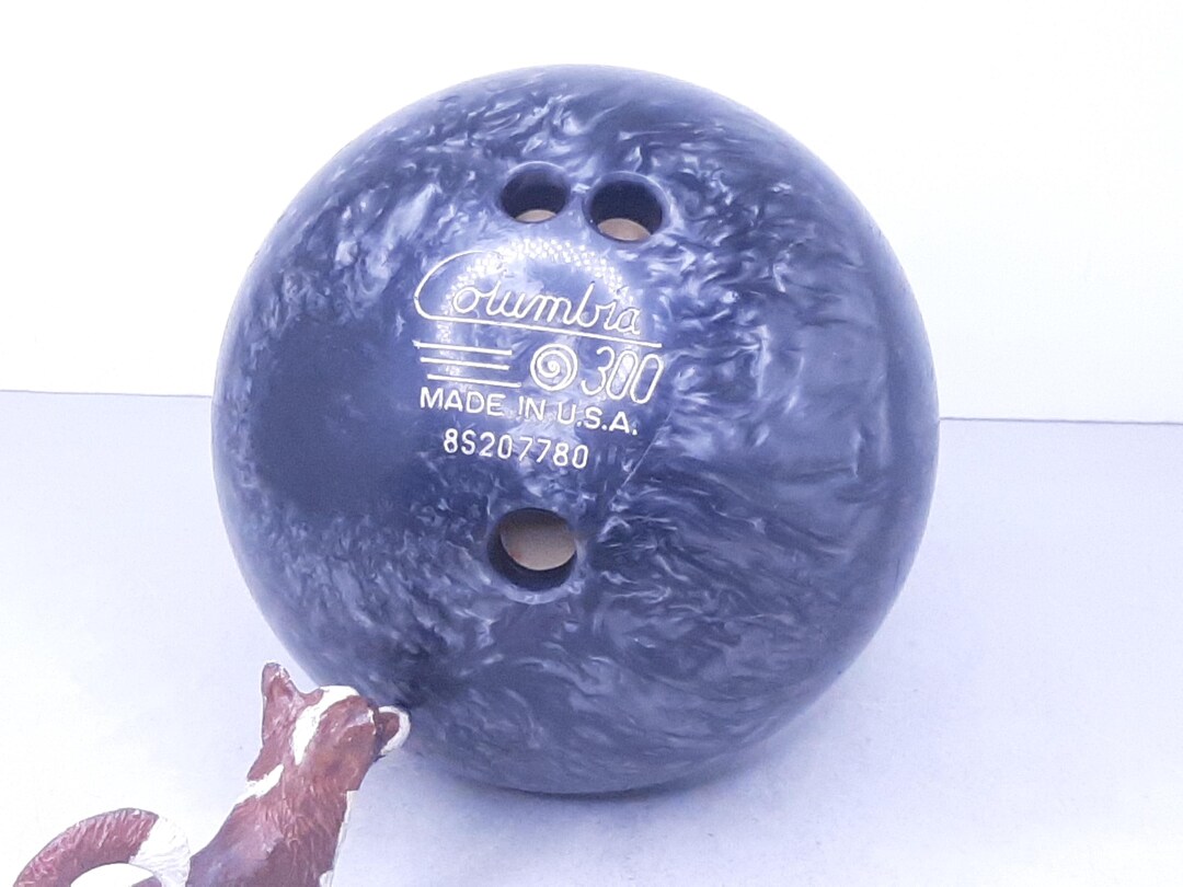 Vintage Columbia 300 White Dot Smoke Swirl Left Handed Bowling Ball ...