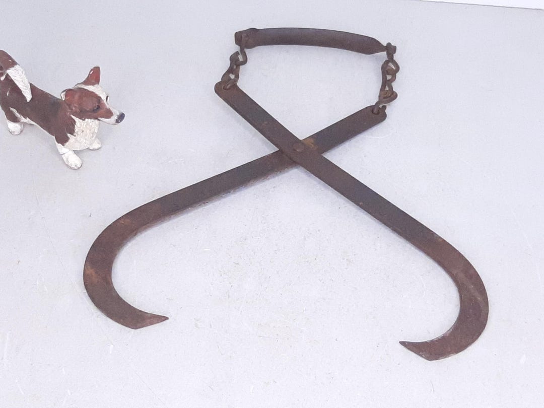 Vintage Metal Ice Block Grabbers, Scissors Ice Grabber With Chains and ...