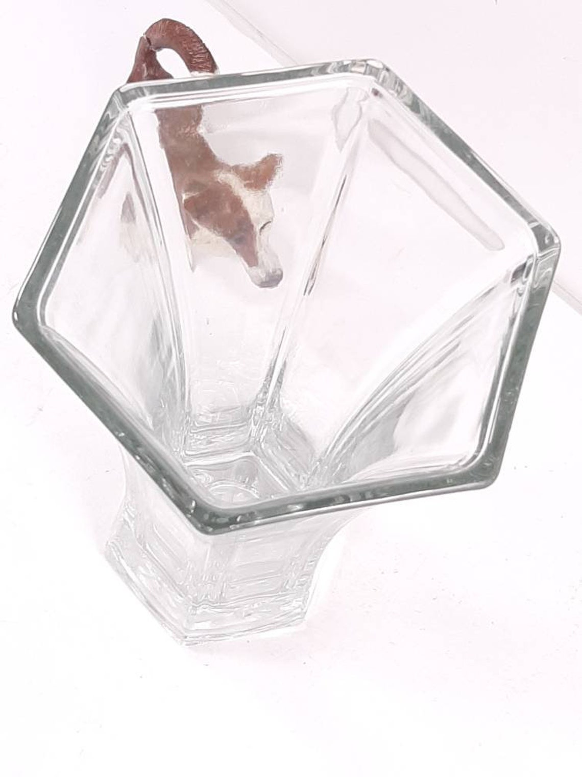Vintage Hoosier Glass 4040 Glear Glass Hexagonal Vase, 9" Tall, 4.75 ...