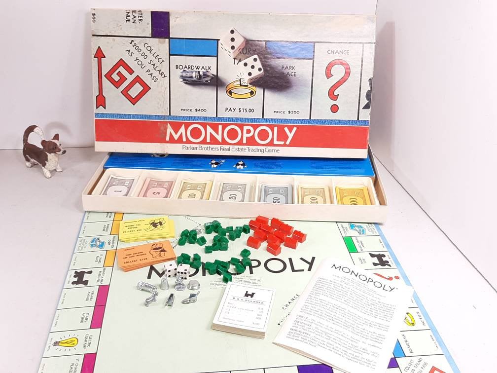 Vintage 1970s Monopoly Board Game Complete Game in Very Good - Etsy