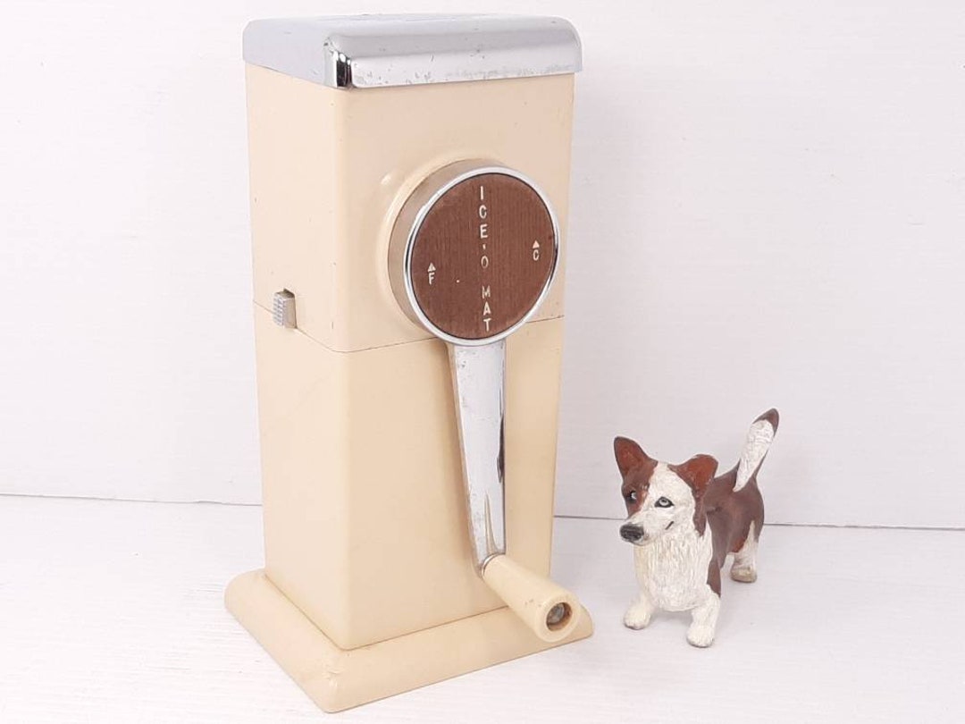 Vintage Ice Crusher, Ice-o-mat, Tan and Chrome With Faux Walnut, Hand ...