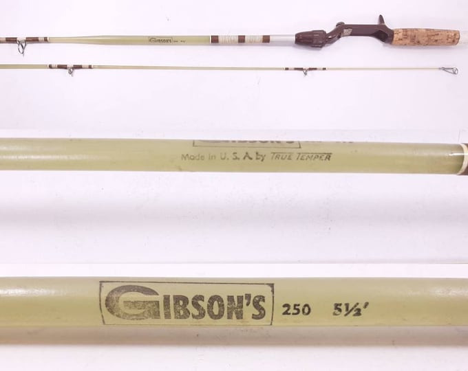 Vintage True Temper Gibson's 250 Fishing Rod, 3pc, 5'6" Fiberglass ...