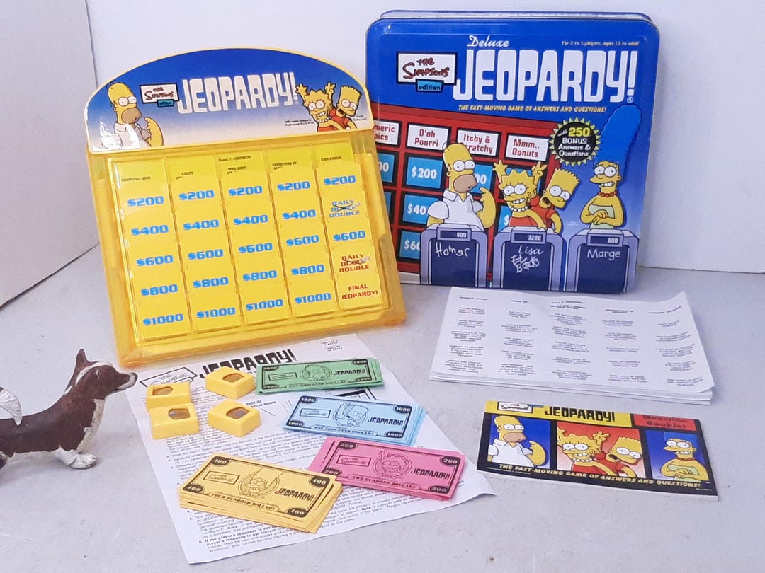 Vintage 2004 the Simpsons Jeopardy Deluxe Edition Board Game in Tin ...