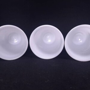 Three Vintage Grape Pattern Footed Milk Glass Goblets, Very Good ...