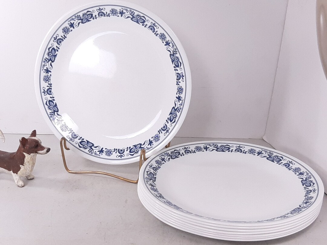 Set of 8 Vintage Corelle Old Town Blue Onion 10.25 - Etsy