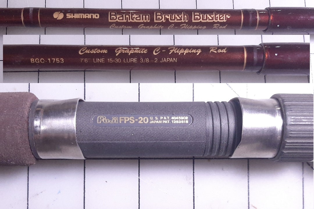 Vintage Shimano Bantam Brush Buster Custom Graphite-c Flipping Rod BGC ...