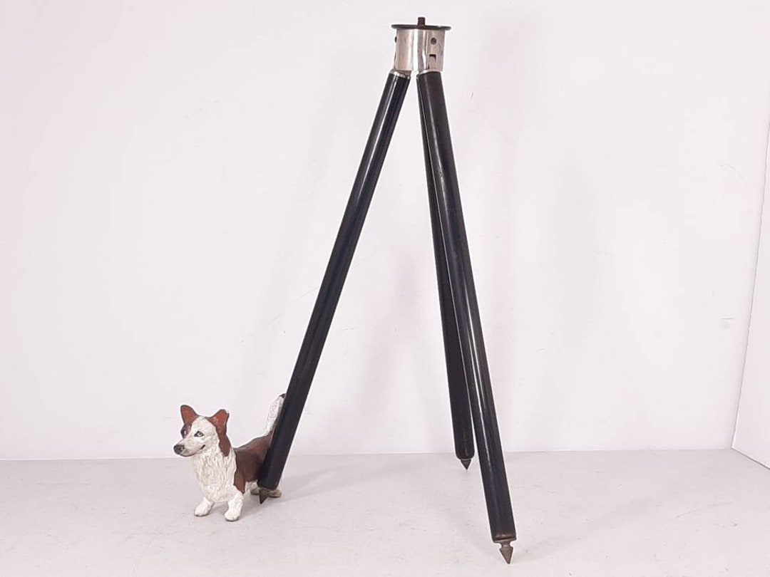 Vintage Metal Tripod With Telescoping Brass Legs, 14-48" Good Condition ...