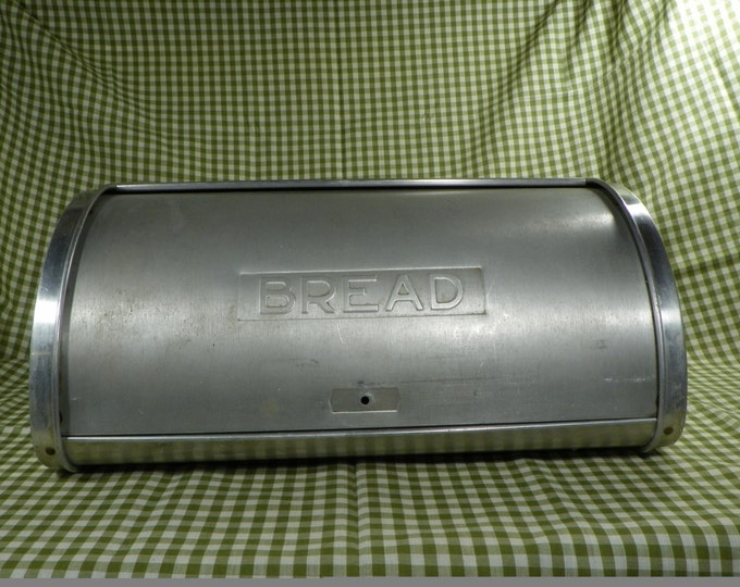 Vintage Kromex Bread Box, Aluminum, Roll Top Style Door, Vintage Bread ...
