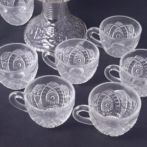Vintage Thatcher Glass Mckee the Yorktown 14pc. Crystal Punch Set With ...