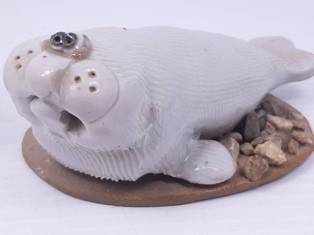 Vintage Handmade Whimsical Walrus 6 Long Glazed Clay | Etsy