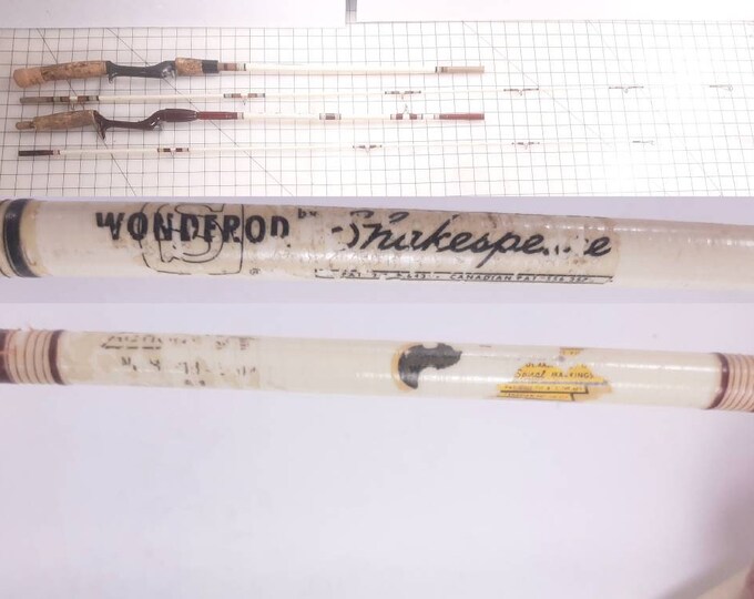 Pair of Vintage Shakespeare Wonder Rod Fishing Rods, 6' & 6'6" 2pc ...