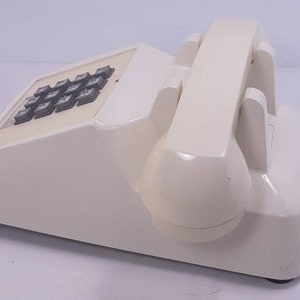 Vintage ITT Off-white Push Button Desk Phone With Long Cord, Untested ...