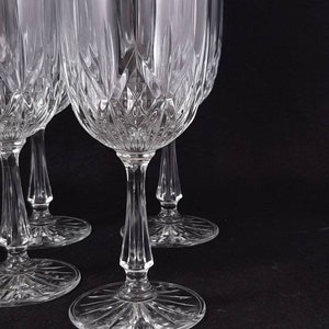 Set of 6 Vintage Pressed Glass Goblets, 9oz, 7.25" Tall, 3 1/8 " Diam ...