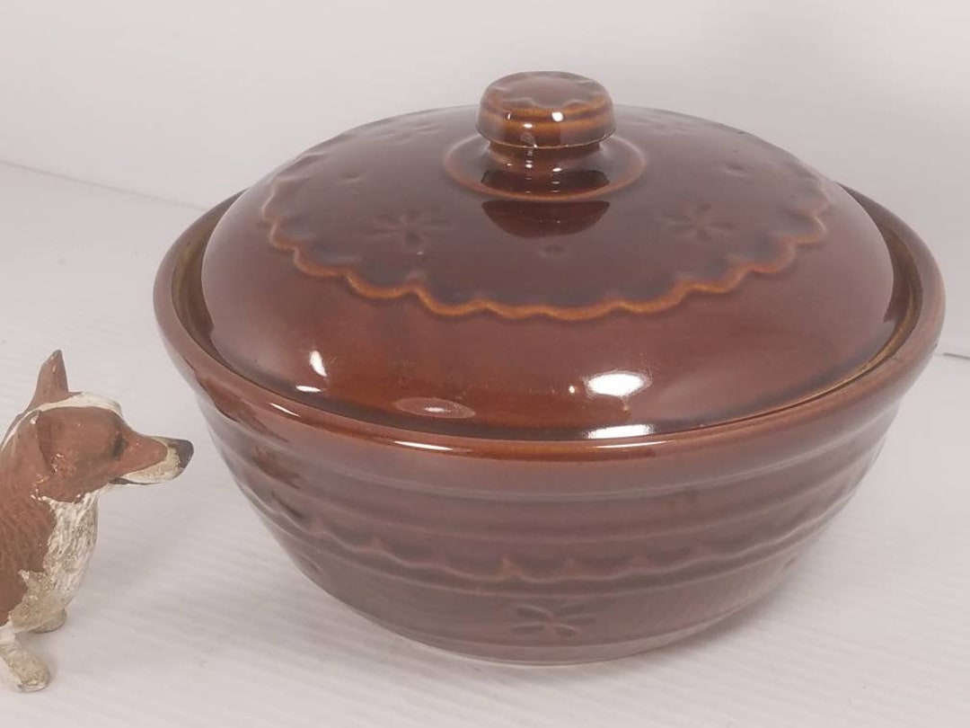 Vintage Marcrest Ovenproof Stoneware Casserole Dish With Lid, 1.5 Quart ...