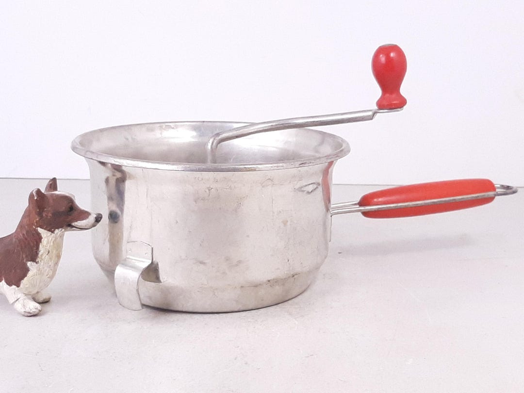 Vintage Foley Food Mill With Red Wood Handles, 7" Foley Food Press ...
