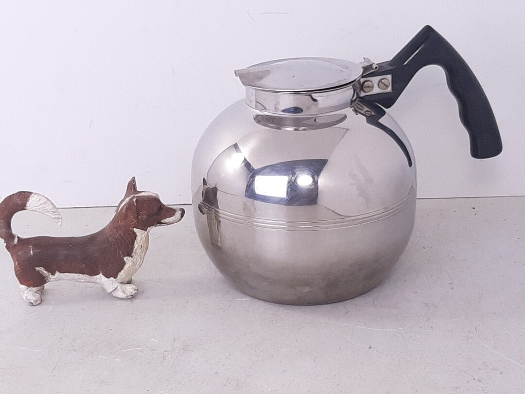 Vintage Nicro by Cory Stainless Steel Coffee Pitcher With Hinging Lid ...