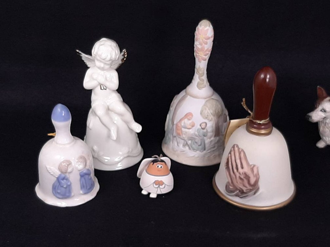 Lot of 5 Vintage Bells With Christian Themes, Angel Bells, Praying ...