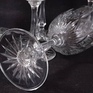 Set of 6 Vintage Pressed Glass Goblets, 9oz, 7.25" Tall, 3 1/8 " Diam ...