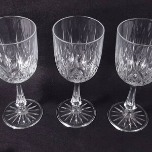 Set of 6 Vintage Pressed Glass Goblets, 9oz, 7.25" Tall, 3 1/8 " Diam ...